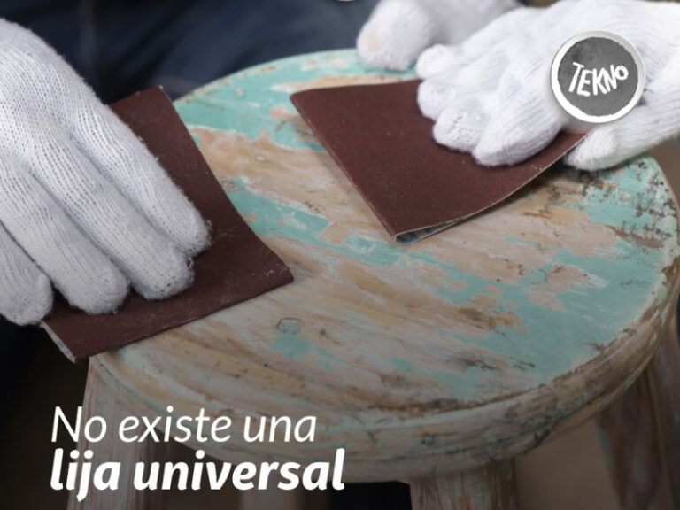 Tipos de lija según la superficie a restaurar - Pinturas TEKNO